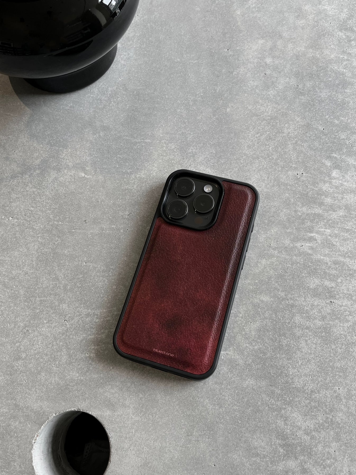 IPhone Case Burgundy Red Vegan Leather – All the beautiful things